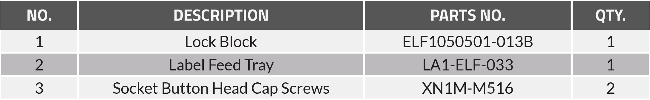 ELF-20 Label Supply Plate Assembly